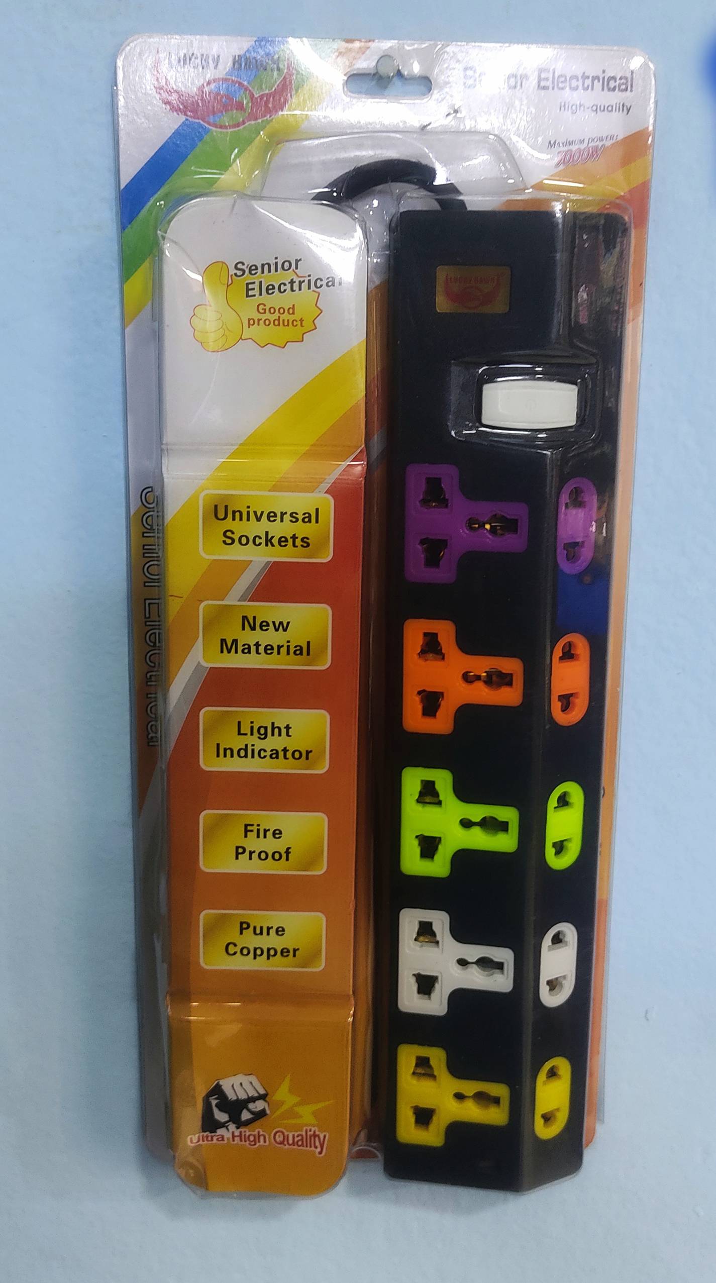 3000 Watt 3m 8 in 1 Multi Plug Extension Cord | Daraz.com.np