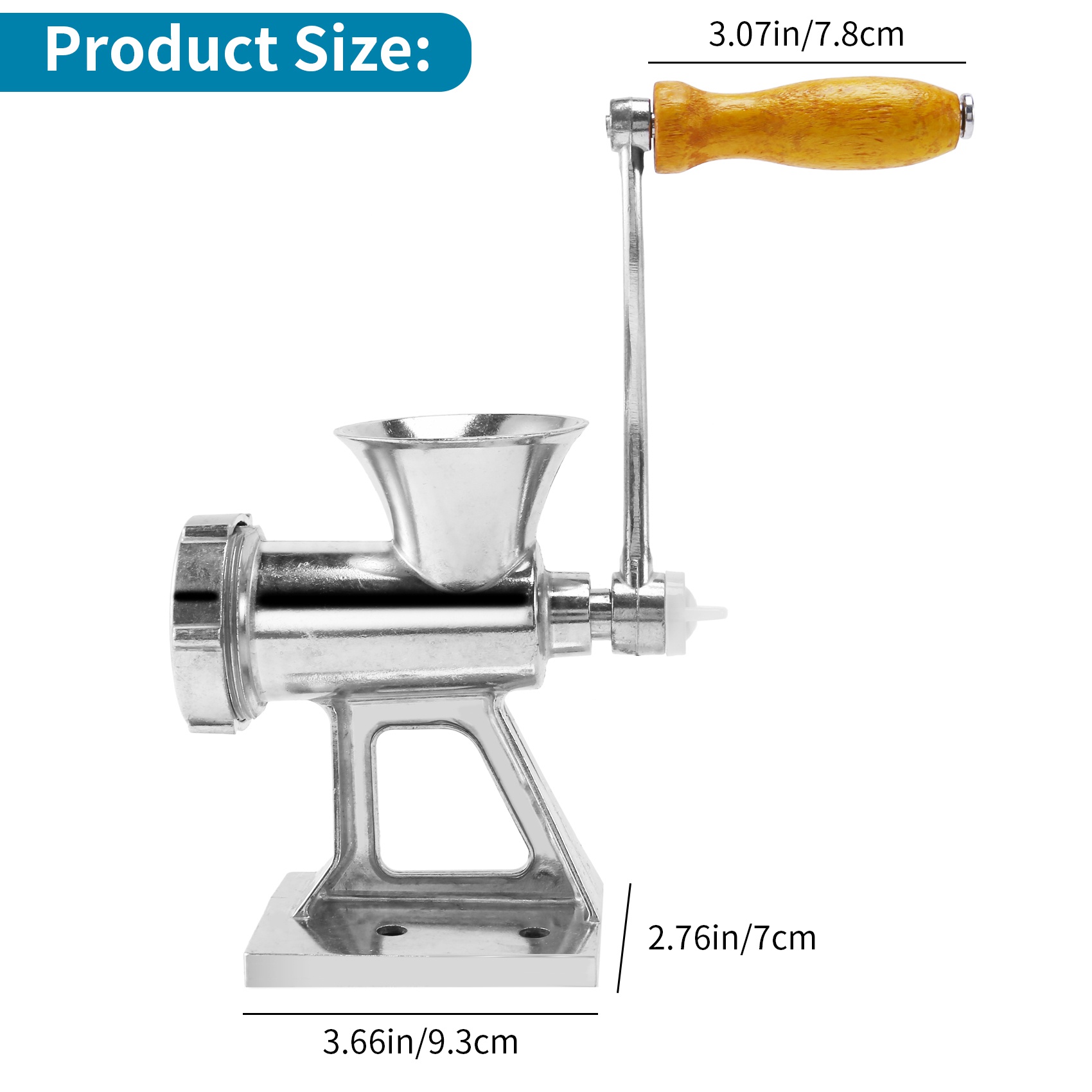 Heavy Duty Hand Operated Crank Meat Mincer Grinder Beef Pasta Sausages ...