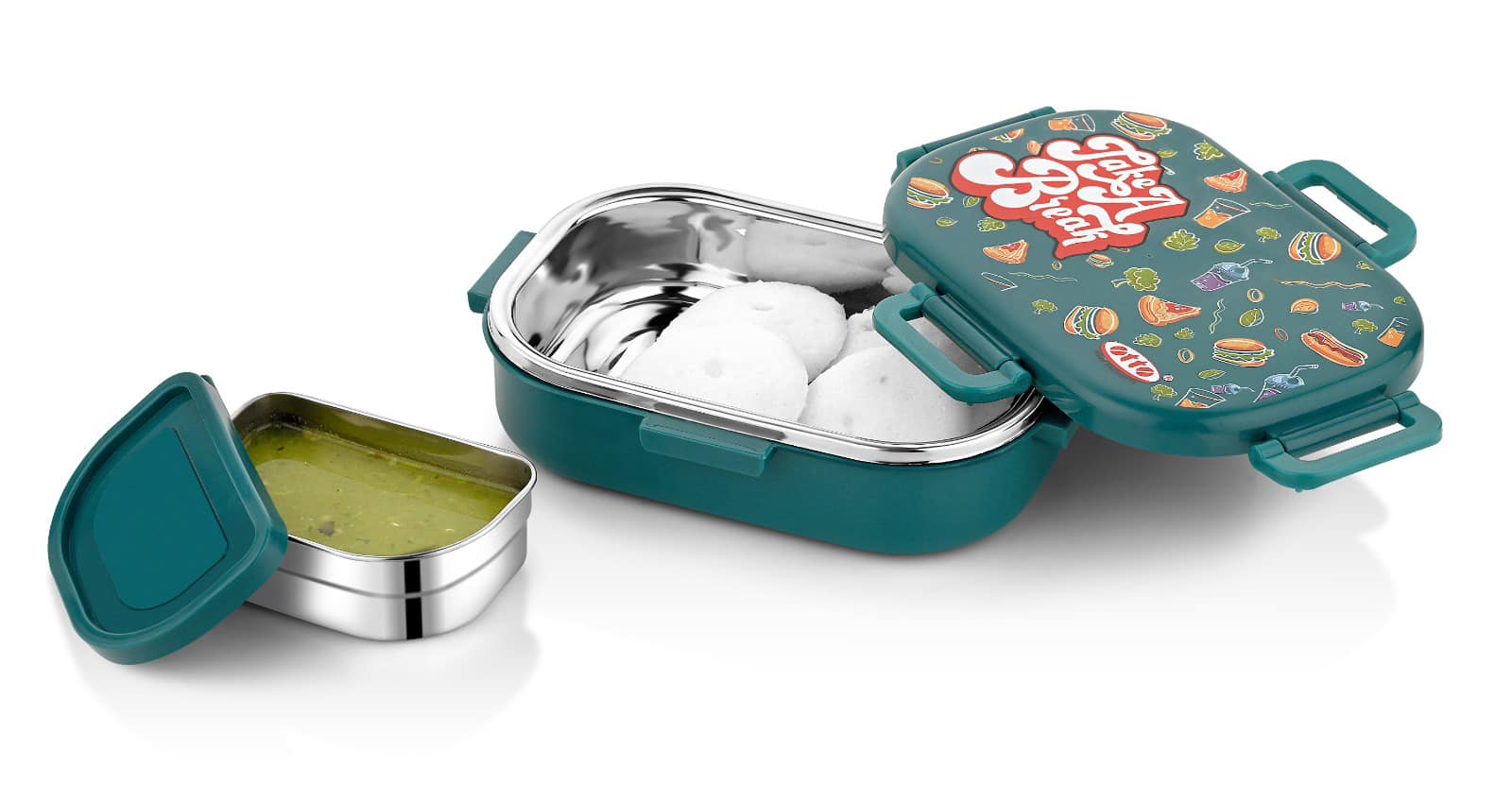 OTTO Twinkle Lunch Box | Handy Tiffin for school | Inner steel extra ...
