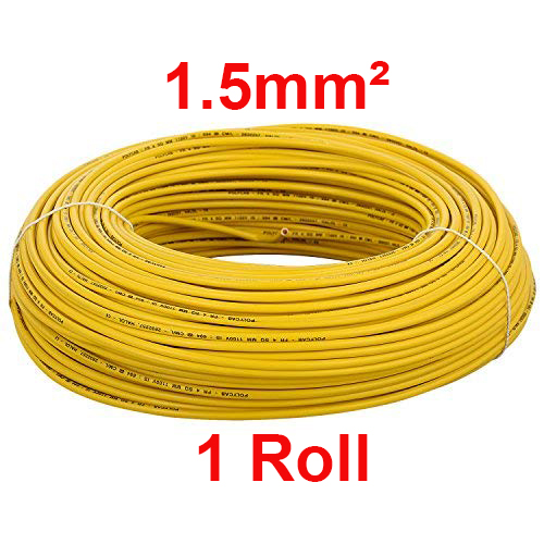 1.5 Sq. MM Flexible Multistrand Electrical Wire 100% Pure Copper Cable ...