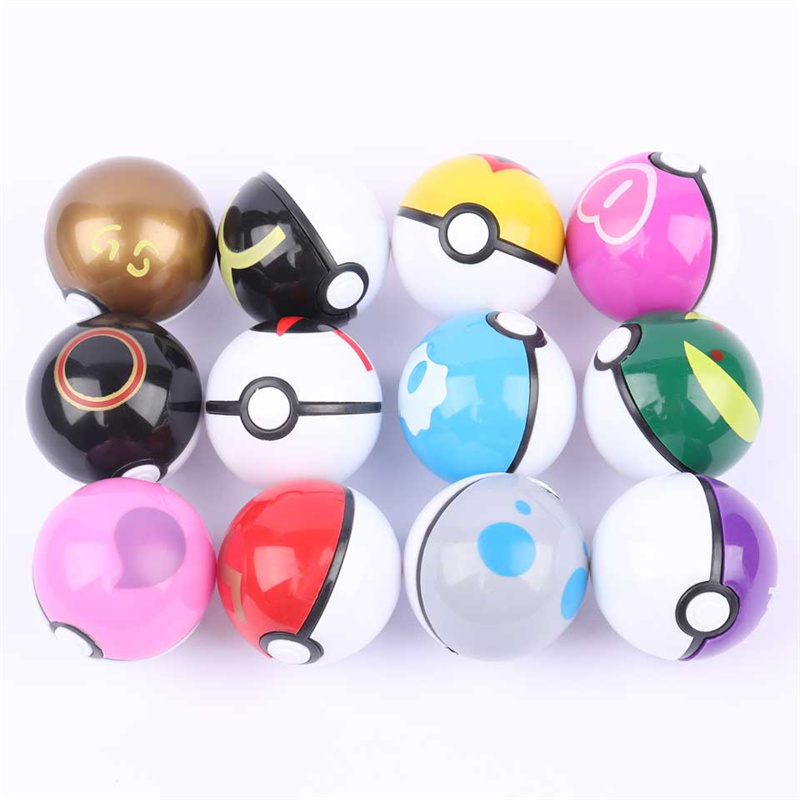 12Pcs /Set PokeBall Model Anime Figure Pokemon Pikachu Pocket Monster ...