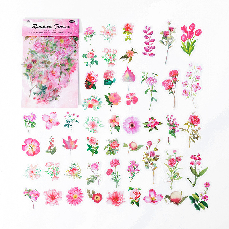 RHS Online 100PCS Vintage Flower Talk Series Stickers Album Diary ...
