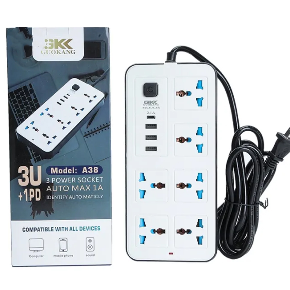 A38 Power Socket - GKK Heavy Multi-Plug - 2M | Daraz.com.np