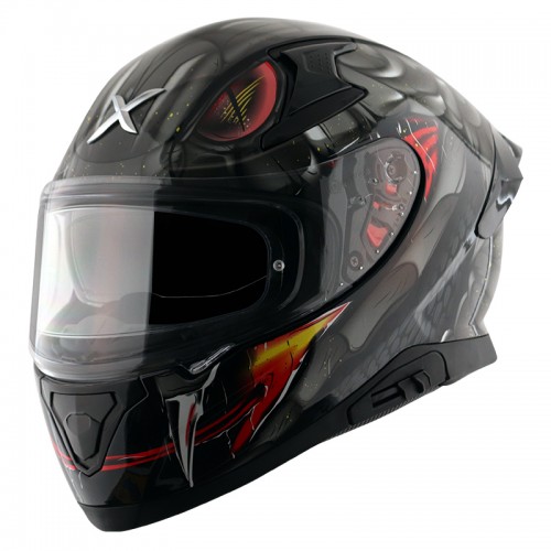 Axor Apex Venomous Black Grey Helmet | AXOR Apex ECE & DOT Certified ...