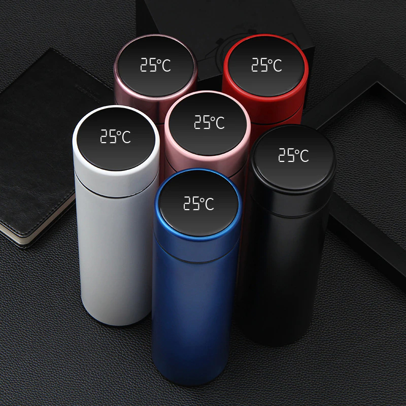 500 ml Digital Thermos Cup Intelligent Temperature Display Water Bottle ...
