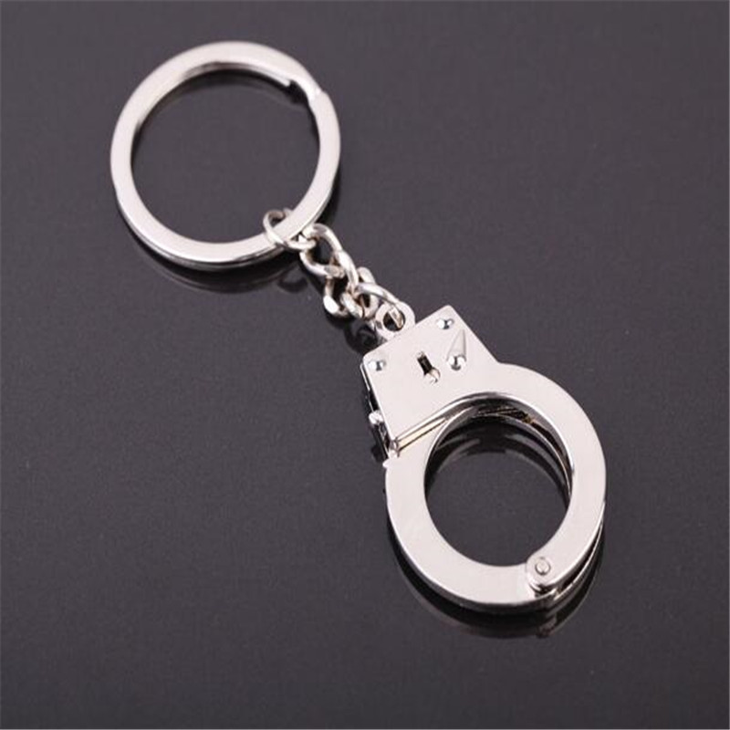 【Mary DAI Store】Funny Police Handcuff Keychain Alloy Car Key Keyring ...