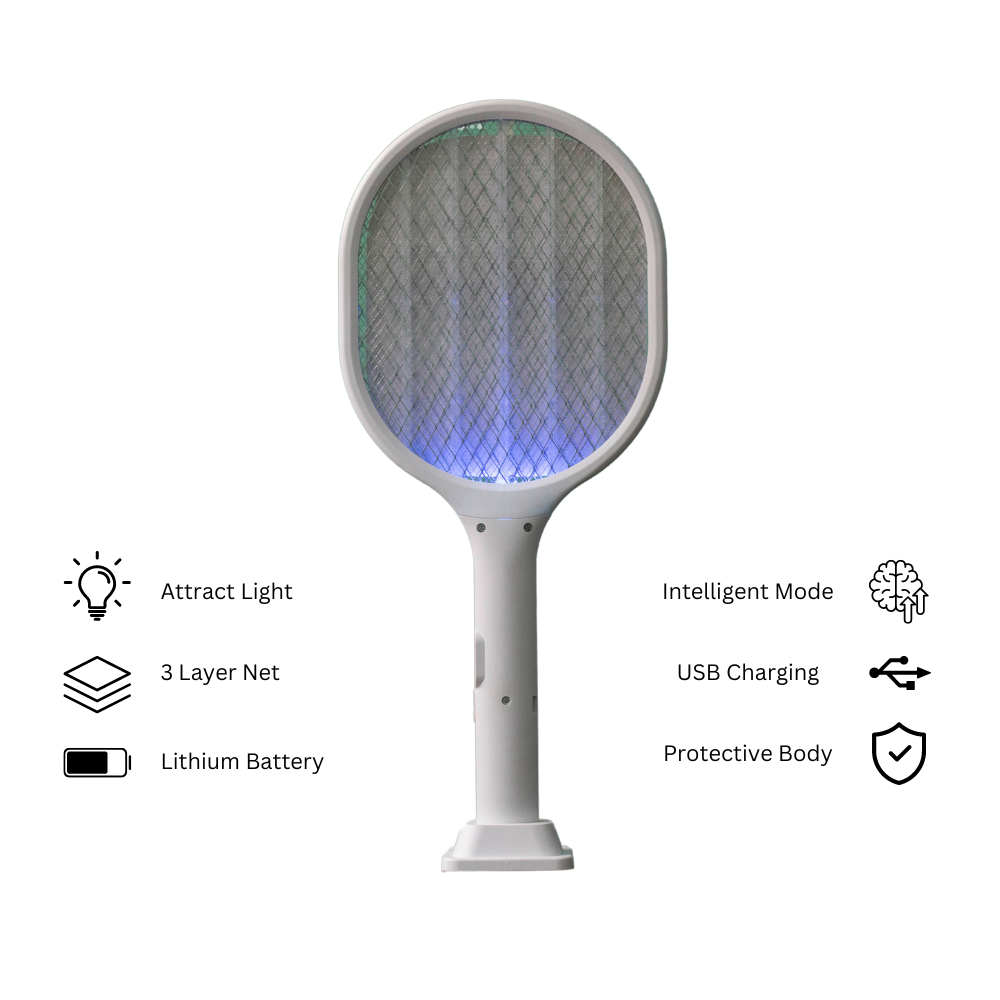 1200 mAh Plastic Racket Automatic Mosquito Killer Swatter Bat With ...