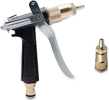 Car Washing Gun, High Pressure Water Spray Gun Brass Nozzle Garden Hose ...