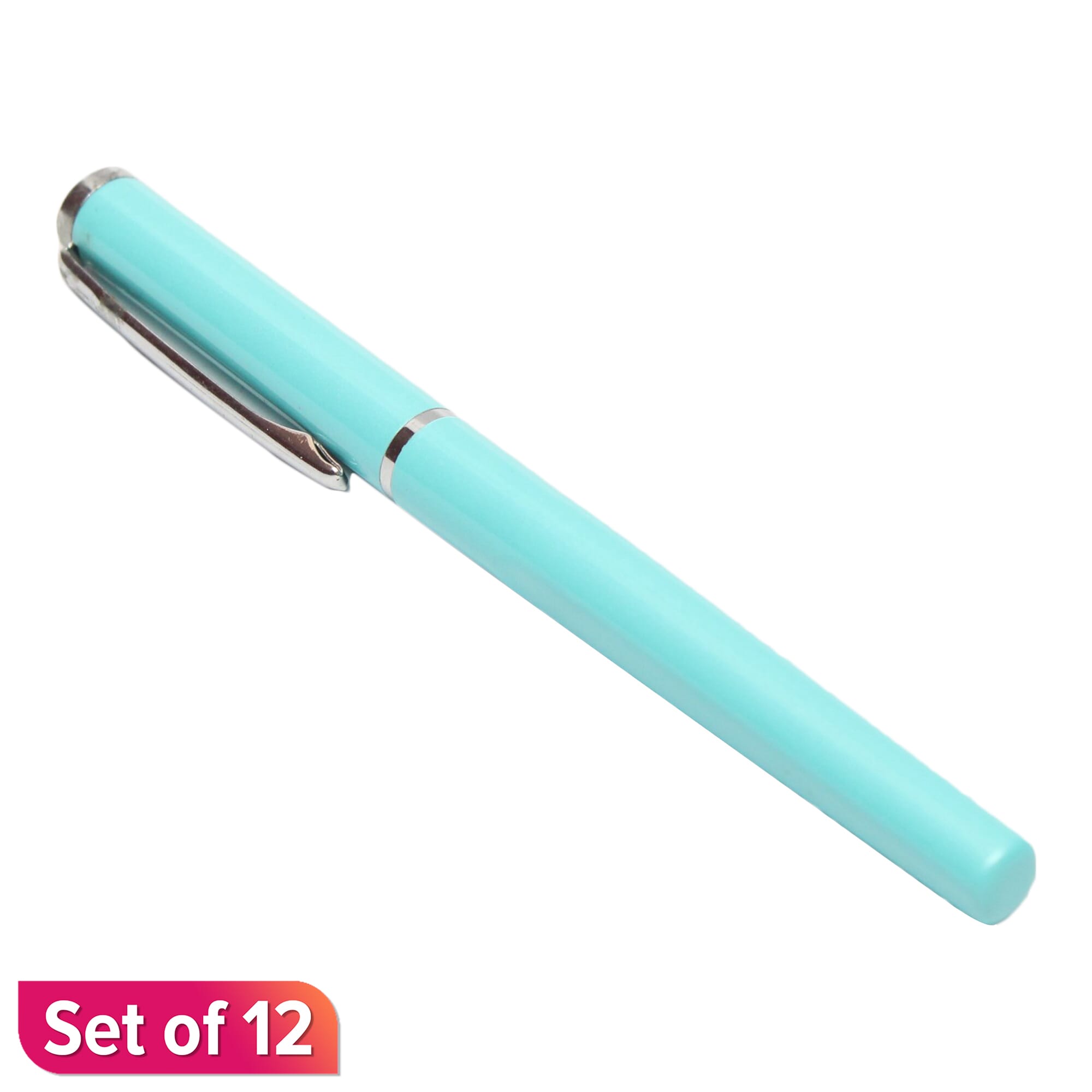 Sky Blue Plastic Ink Pen Set Of 12 | Daraz.com.np