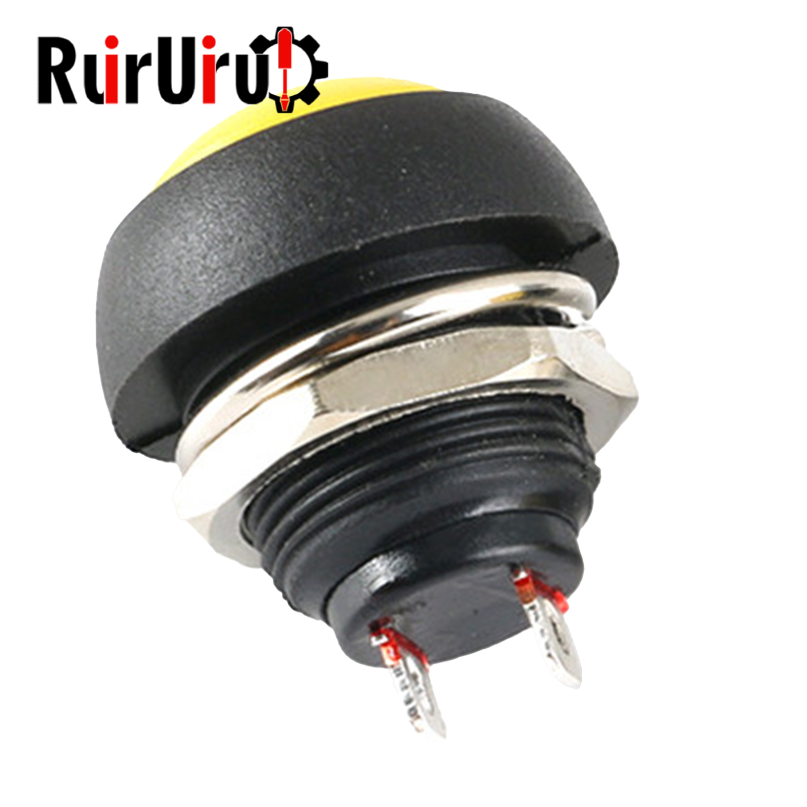 Mini Round Switch 5-Pack Black 12mm Waterproof Momentary Push Button ...
