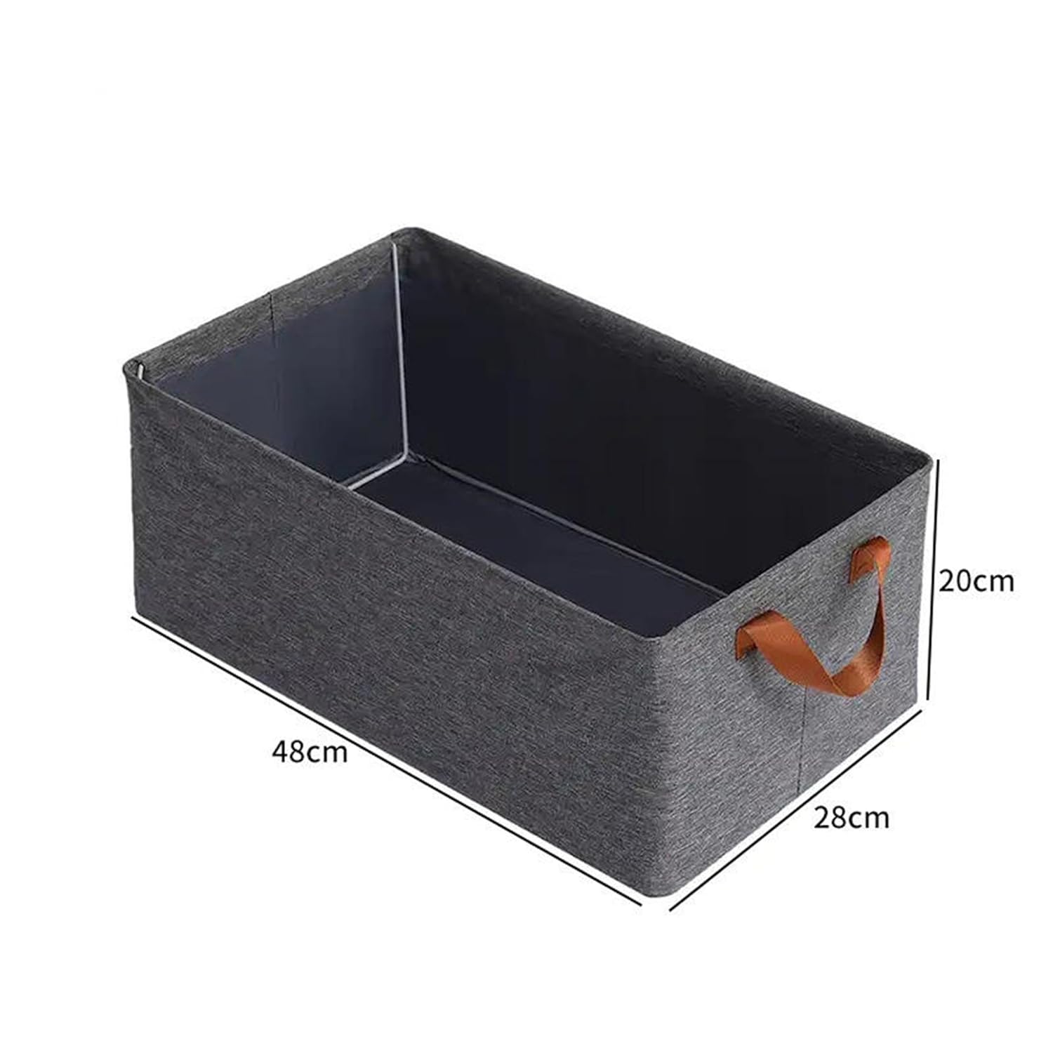 Wardrobe Clothes Storage Box With Cover with Steel Frame 48x30x20 cms ...