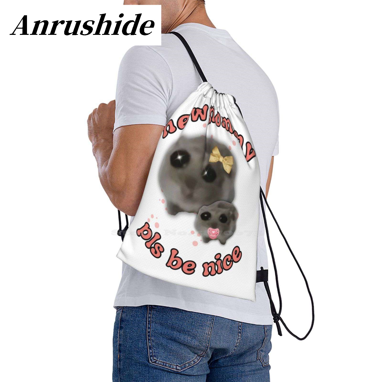 Anrushide Mom New Bag School Bag New: Hamster Sad Mom Backpack Fashion ...