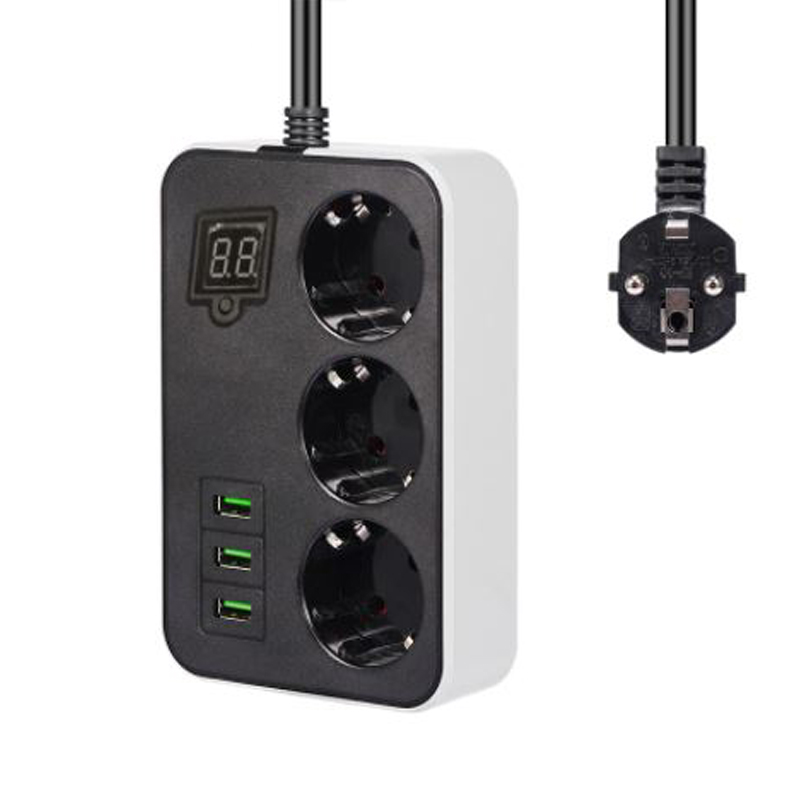 Timer Power Board Switch 1.8 Cable Socket 3 USB Extension Cord Socket ...