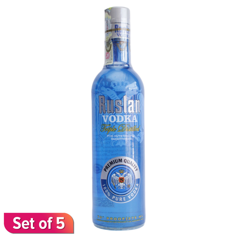 Ruslan Vodka Triple Distilled 375ml Set of 5 | Daraz.com.np