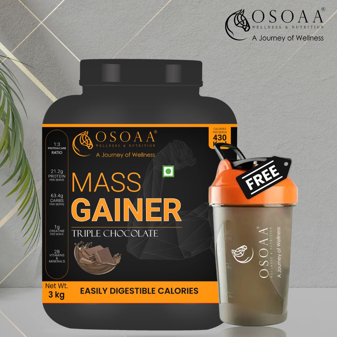 OSOAA Mass Gainer Protein 3kg Chocolate, 420 Calorie, Creatine ...