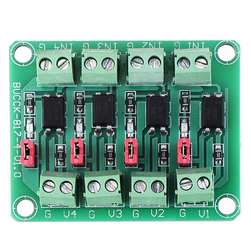 817 Optocoupler 4 Channel Voltage Isolation Board Voltage Control Switching Driver Module ...