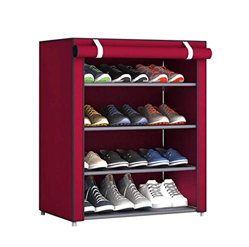 Portable Folding And Covering Metal Stand 4 Layer Shoe Rack | Daraz.com.np