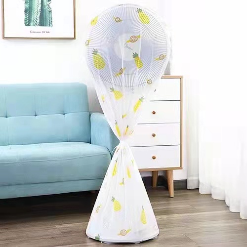 Round Electric Fan Full Body Dust Proof Cover Lace Up Design ...