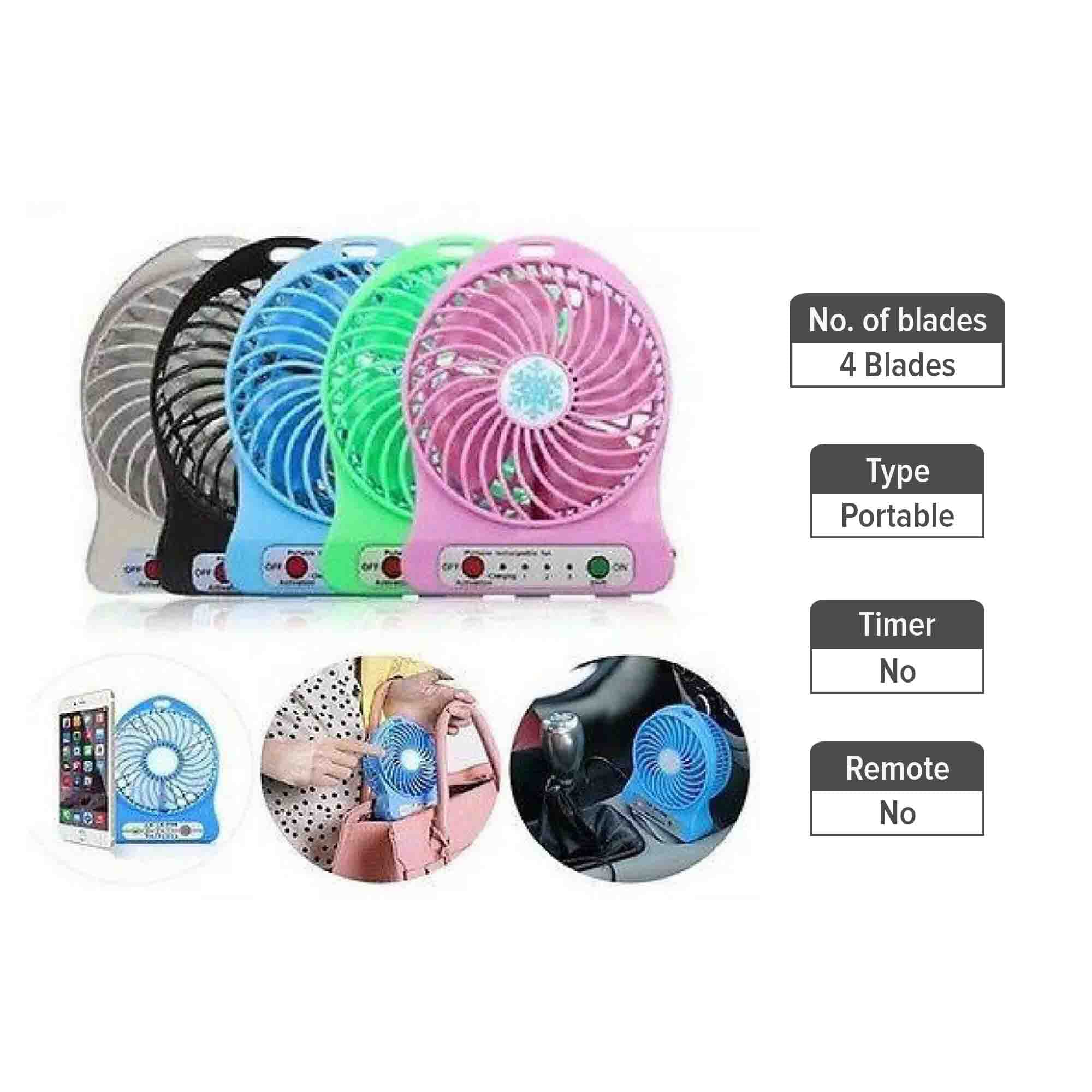 Portable Rechargeable Mini Fan | Daraz.com.np