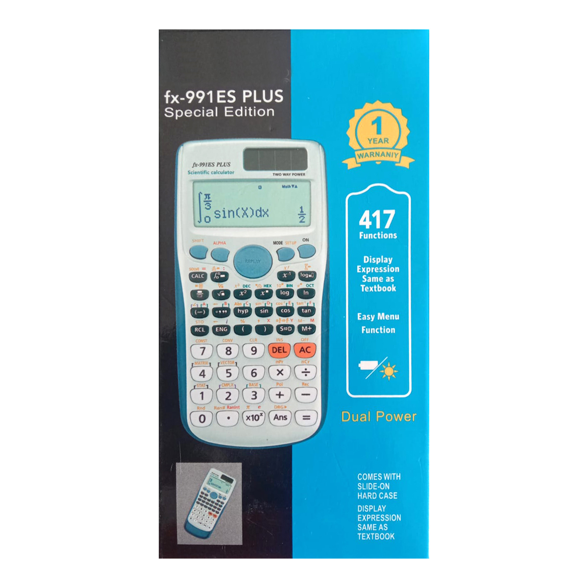 Two Way Power Scientific Calculator 417 Function Fx-991 ES Plus | Daraz ...