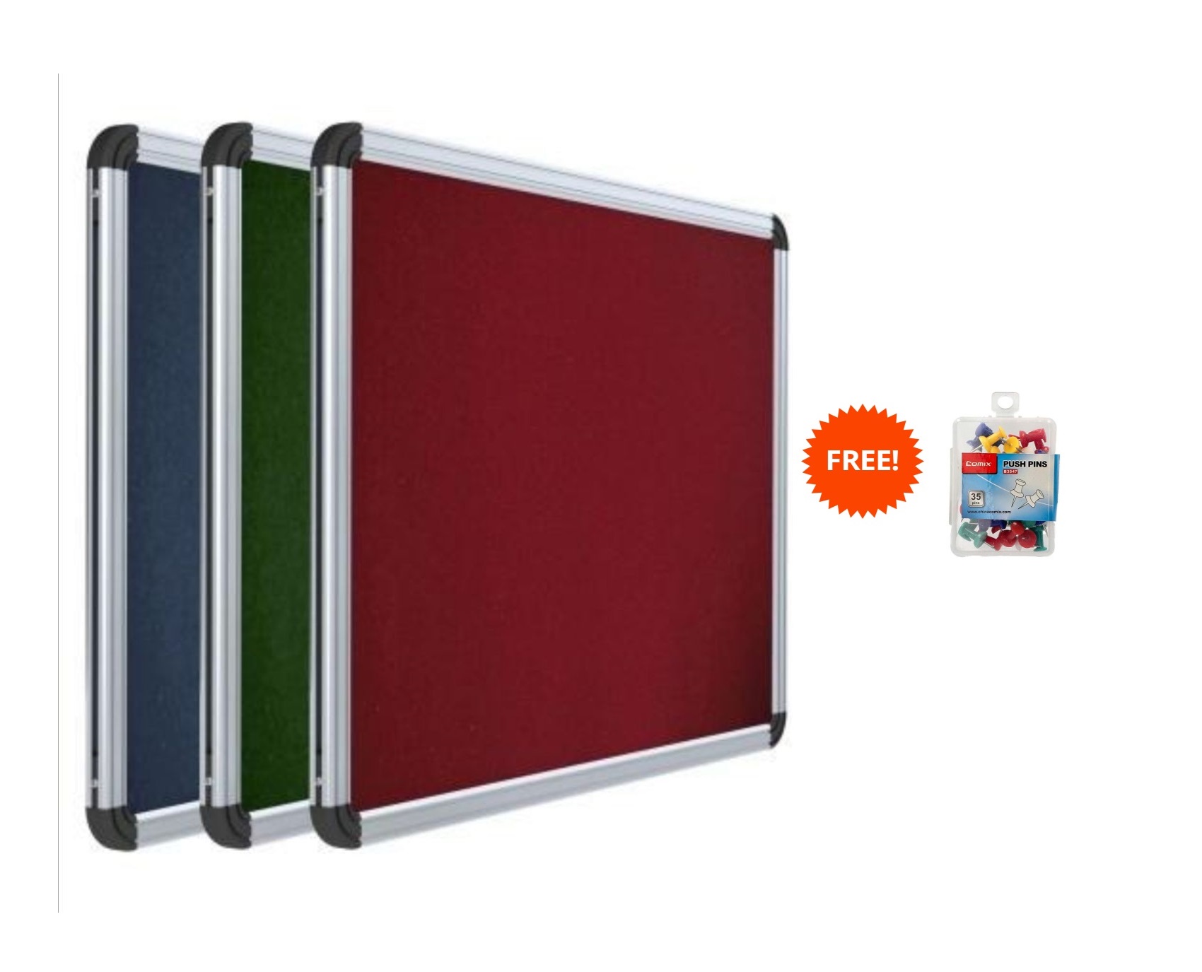 Vicky ProArt Notice Board 2x3 Feet + Free Push Pins (1 Box), Premium ...