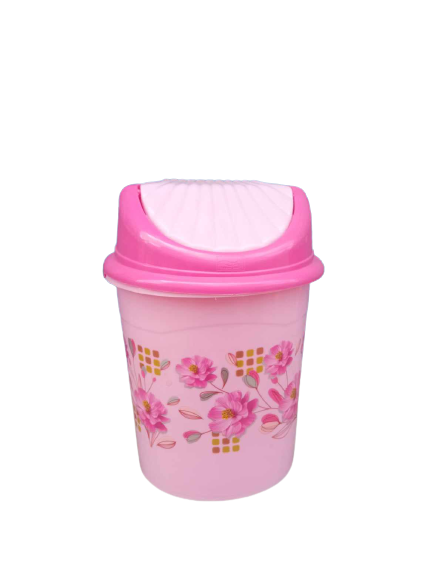 Plastic Mini Desk Flower Design Dustbin 1.5 Liters | Daraz.com.np