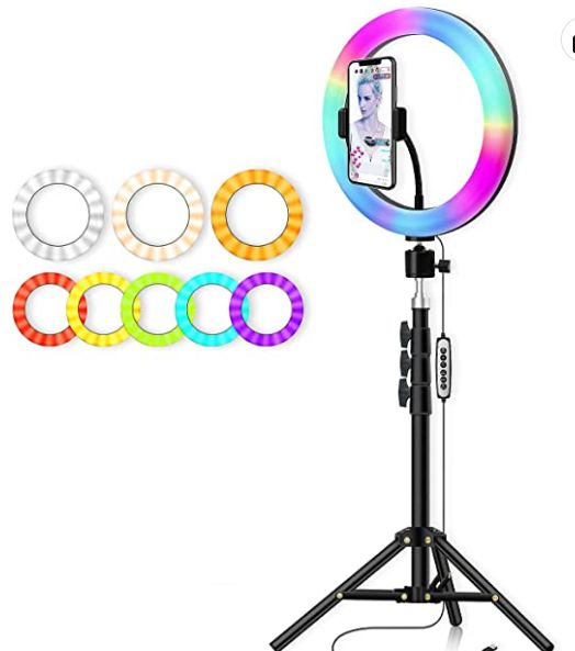 RGB LED Soft Ring Light MJ-26 (26 CM) with Stand | Daraz.com.np