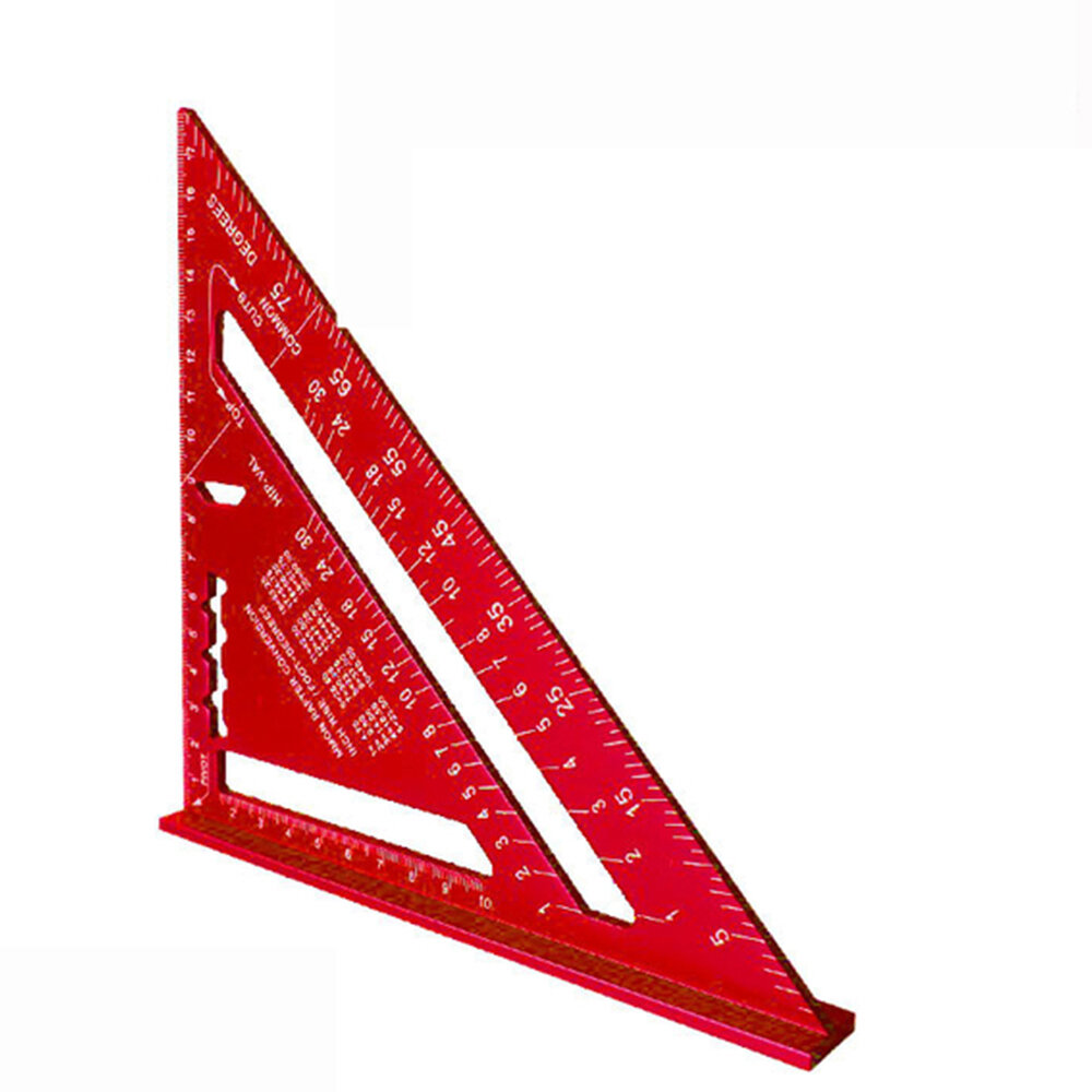 Triangle ruler 7-inch cast aluminum carpenter et right angle metric ...