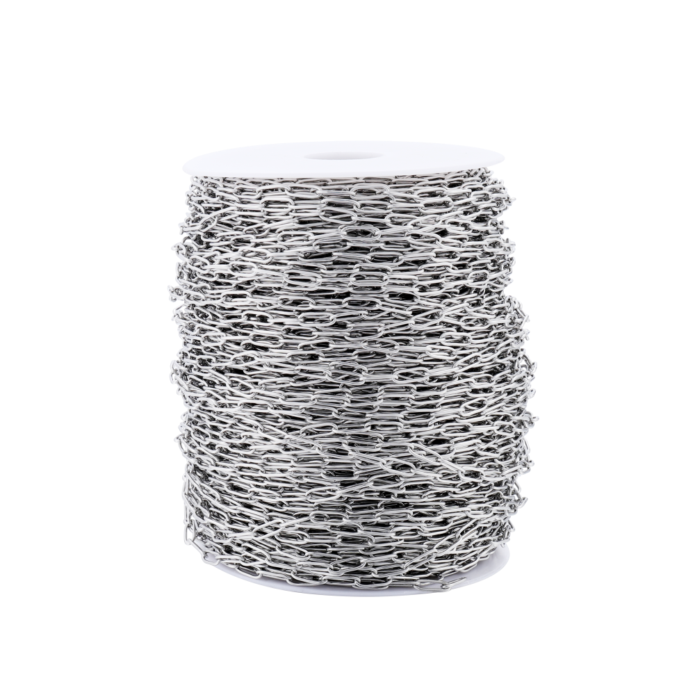 2M/pack Flat Metal Chain Stainless Steel Chain For Diy Jewelry Necklace ...