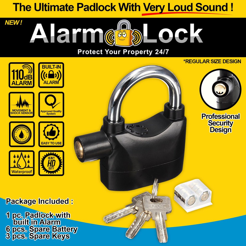 Heavy Duty Security Siren Alarm Lock System 110db | Daraz.com.np