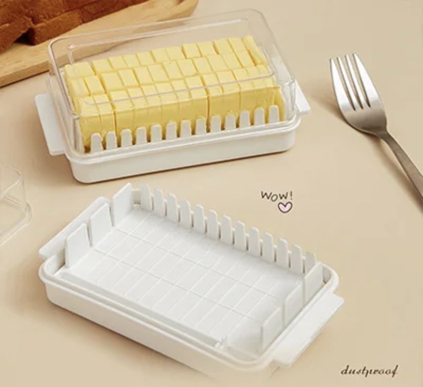 Ez Butter Box Storage with Lid Butter Holder Tray for Easy Cutting ...