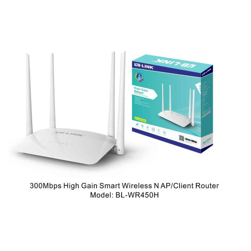 LB-Link 4 Antenna High Gain Router: WiFi Repeater, Client Router, High ...