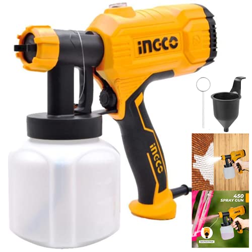 Ingco Paint Spray Gun With Adjustable Nozzle 450W INGCO SPG3508 Paint Spray Gun 800ml 380ml Min Max Flow Daraz .np