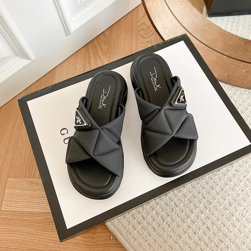 Fancy Buckle Block Slipper for Women | Daraz.com.np