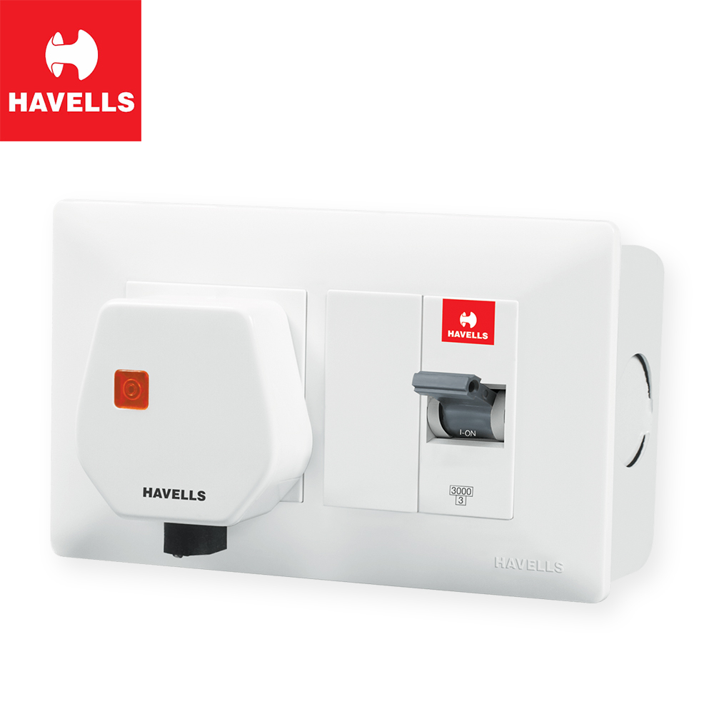 25A DBOXX MCB Protected Socket Set for AC, Washing machines, Water ...