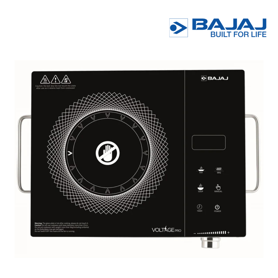 Bajaj 2200W Infrared Cooktop | Digital LED Display | Sensor Touch Panel ...