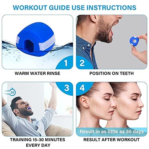 Jawline Exerciser Jaw, Face, and Neck Exerciser | Portable Jaw Trainer ...