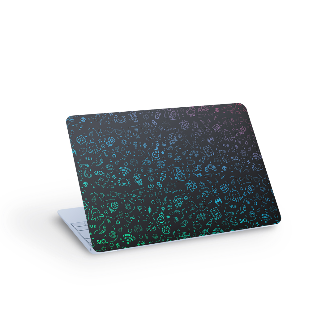 Laptop Back Sticker For Up to 15.6inch Laptop (Lifestyle Pattern ...