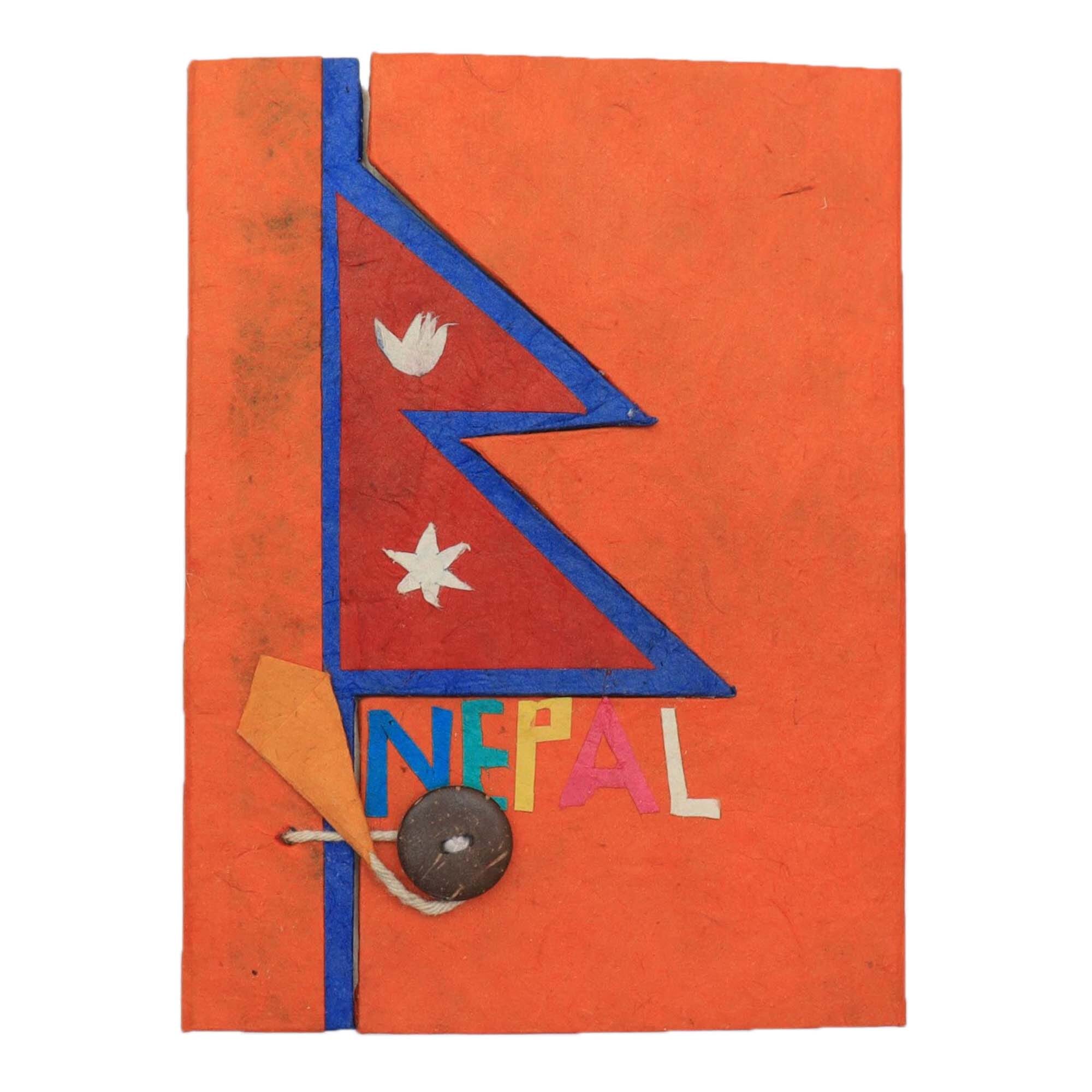 Flag Of Nepal Desgin Hand Made Paper Diary 16 X 11 Cm | Daraz.com.np