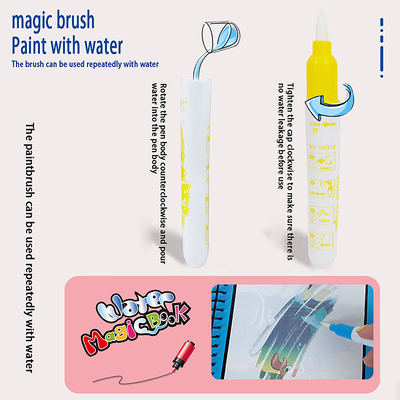 DIY Magic Drawing Books for Kids Reusable Graffiti Color Filling Book ...