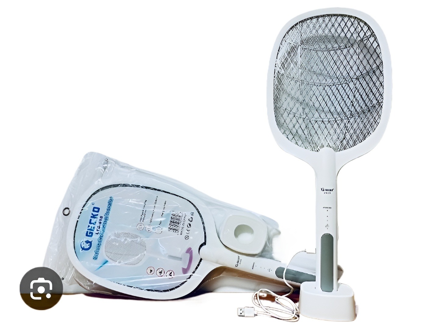 Plastic Racket Automatic Mosquito Killer Swatter/Bat | GECKO White 1200 ...