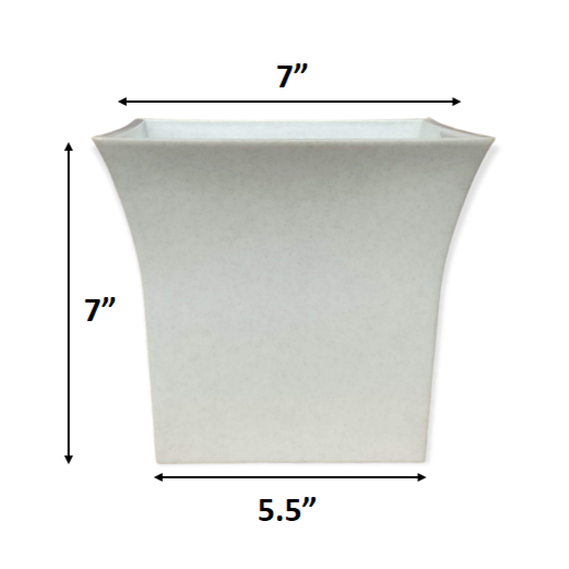 Elegant White 7-Inch Indoor Planter Pot With Matching Plate | Daraz.com.np
