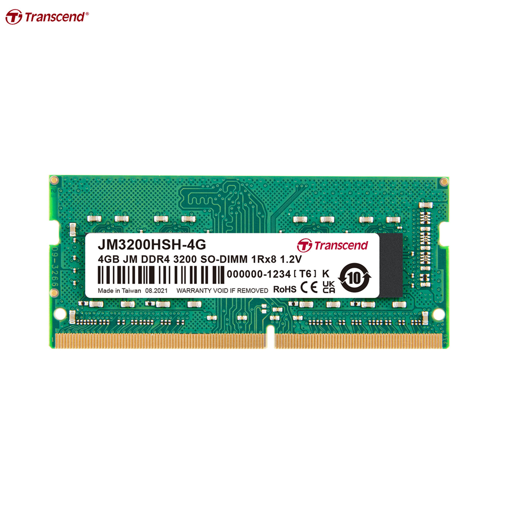 Transcend DDR4 4GB Dram Modules 3200 MT/s Unbuffered So-Dimm Ram Module ...