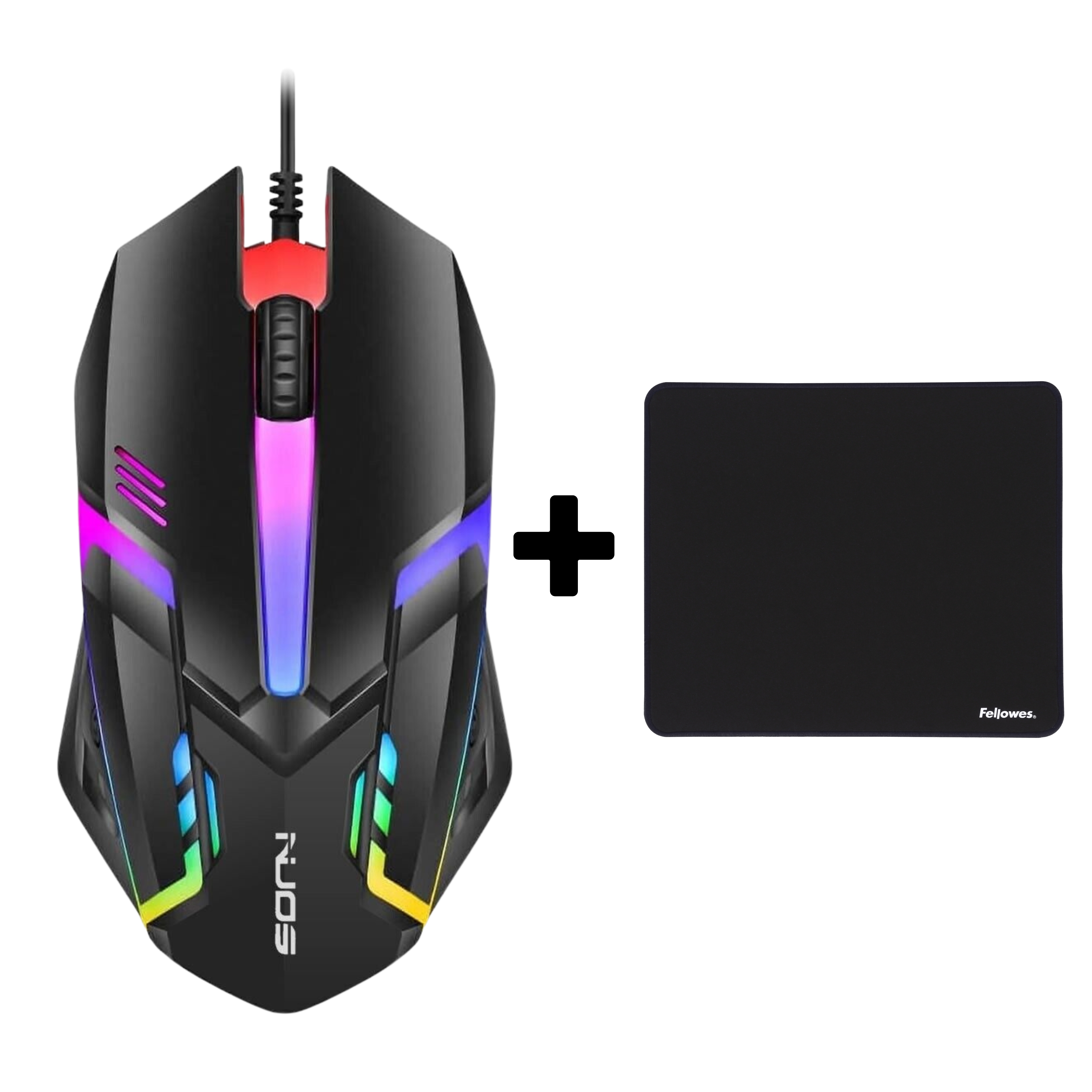 NUOS X1 RGB Gaming Wired Mouse With Mouse Pad | Daraz.com.np