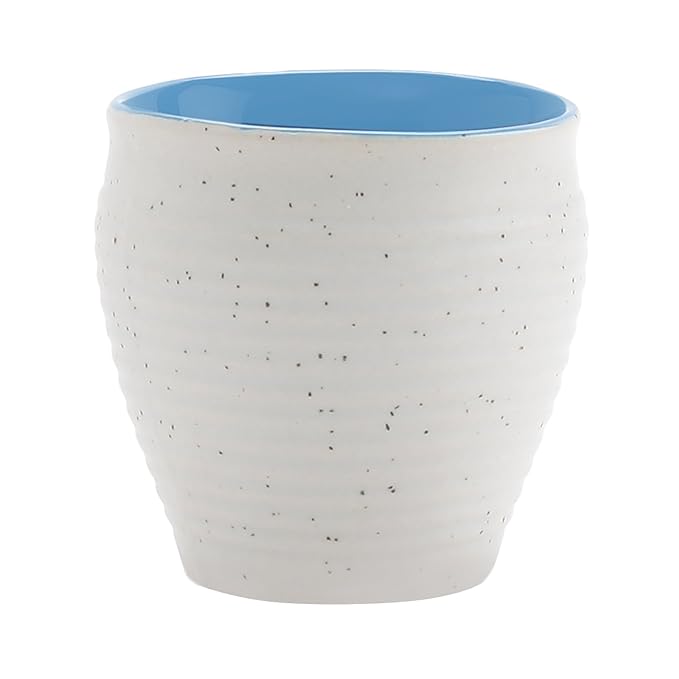 6 Piece Set of Glazed White Ceramic Khullad Cup Pottery Chai Kulhad ...