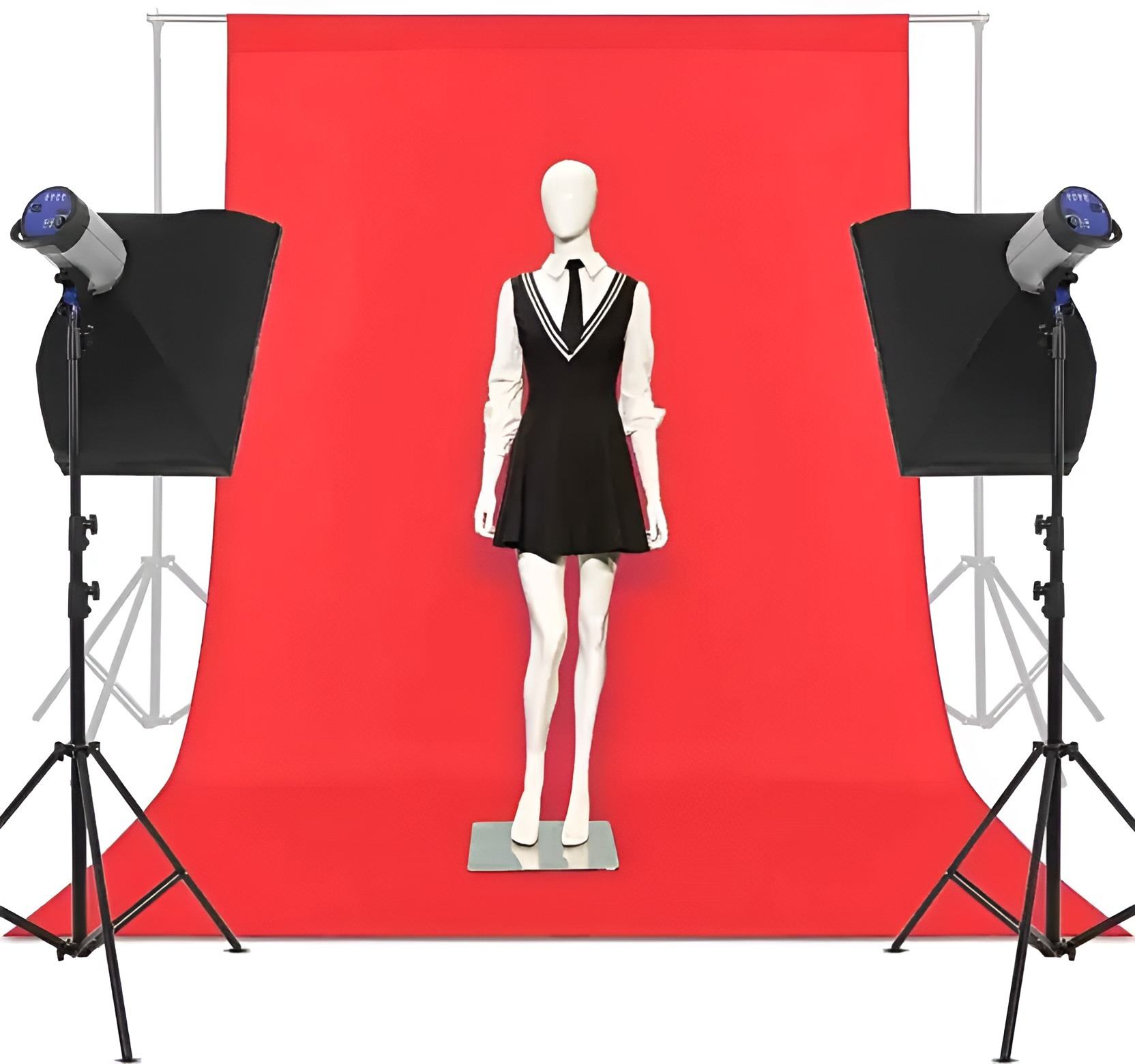 HIFFIN® (12ft x 8ft) Red Screen Background Cloth Chroma Backdrop ...