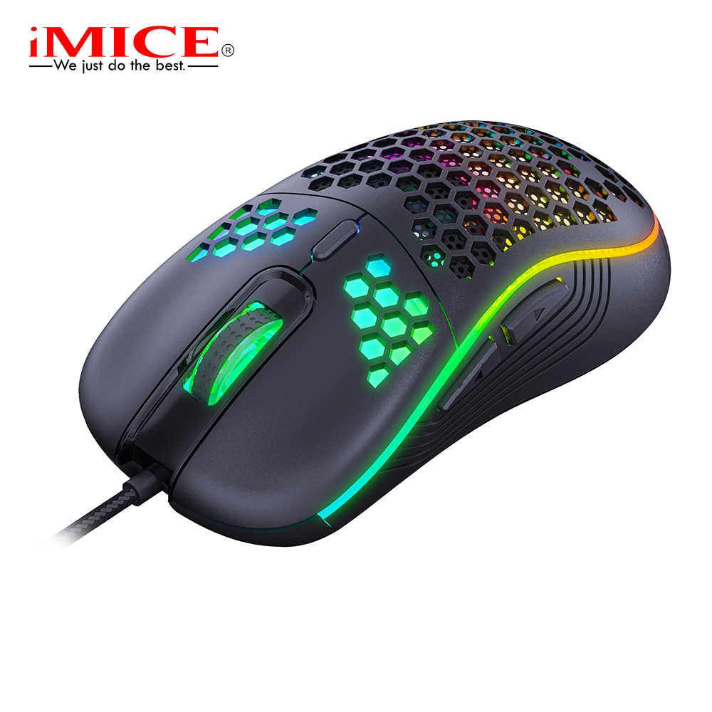 iMice T98 7200 DPI RGB USB Wired Gaming Mouse Lightweight Programmable ...