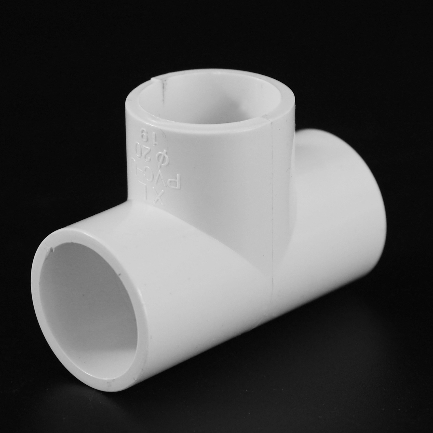 20mm PVC Tee 3 Way Water Pipe Tube Adapter Connectors White 30 Pcs ...