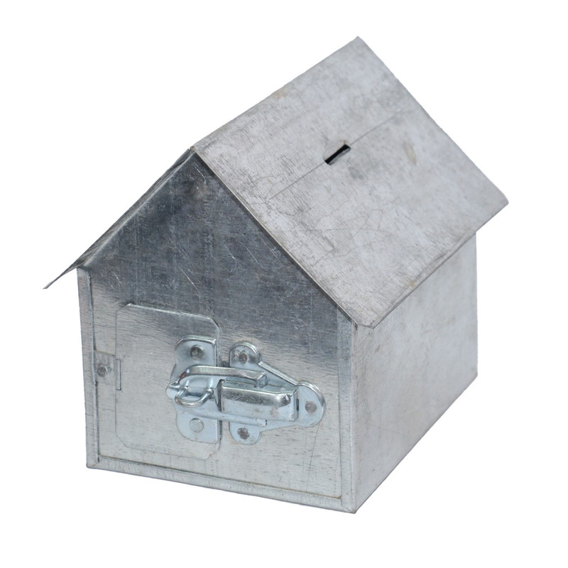 Galvanized Tin Metal Piggy Bank with Locking Lock System | Gullak ...