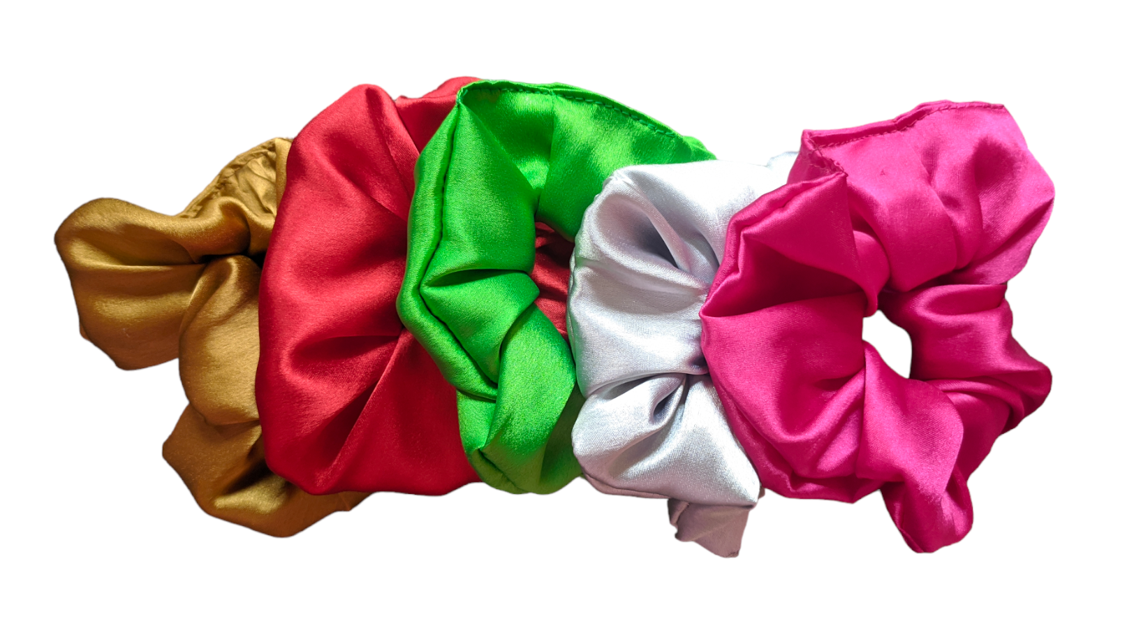 Different Shades Of Silk Scrunchies Set Of 5 | Daraz.com.np